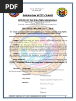 Barangay Session Agenda Overview | PDF