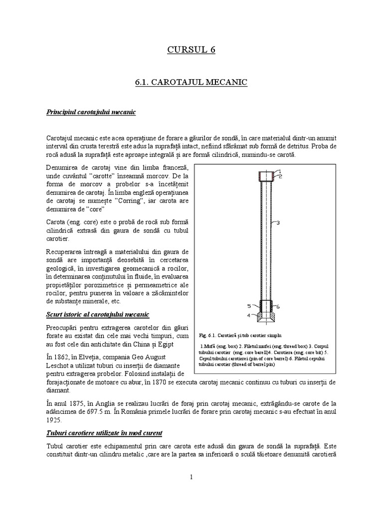 cursul-6-de-foraj_Carotaj Mecanic | PDF