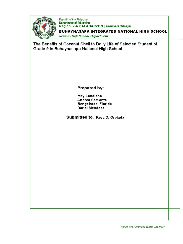 Research Paper Buhaynasapa National High School | PDF