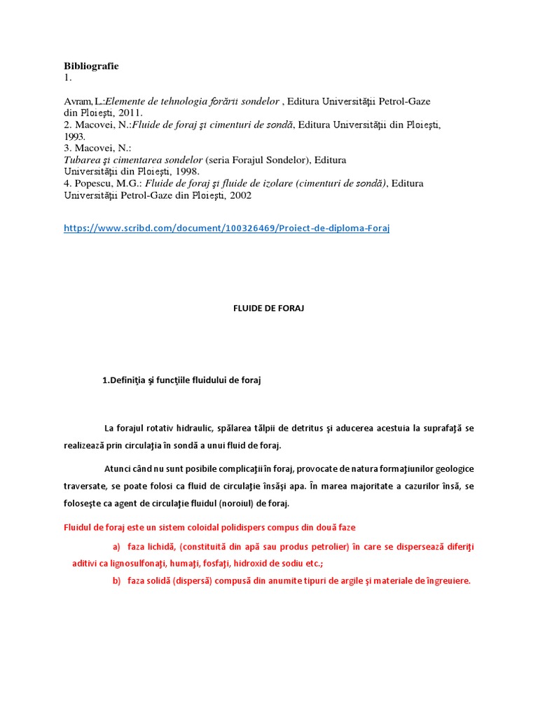 Fluide de Foraj | PDF