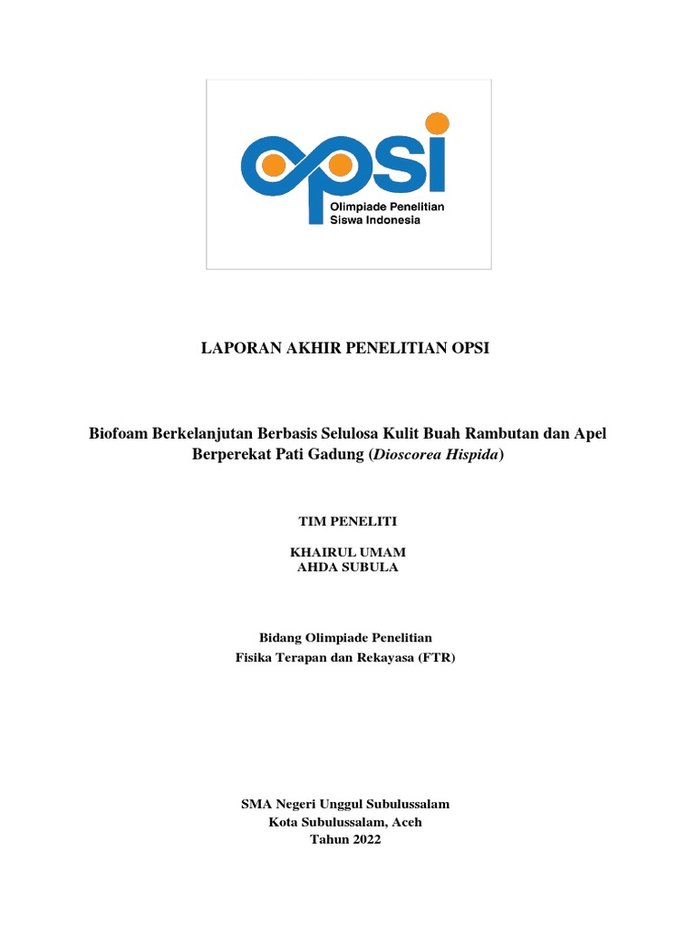 OPSI Bismillah Menang Umam Dan Ahda | PDF