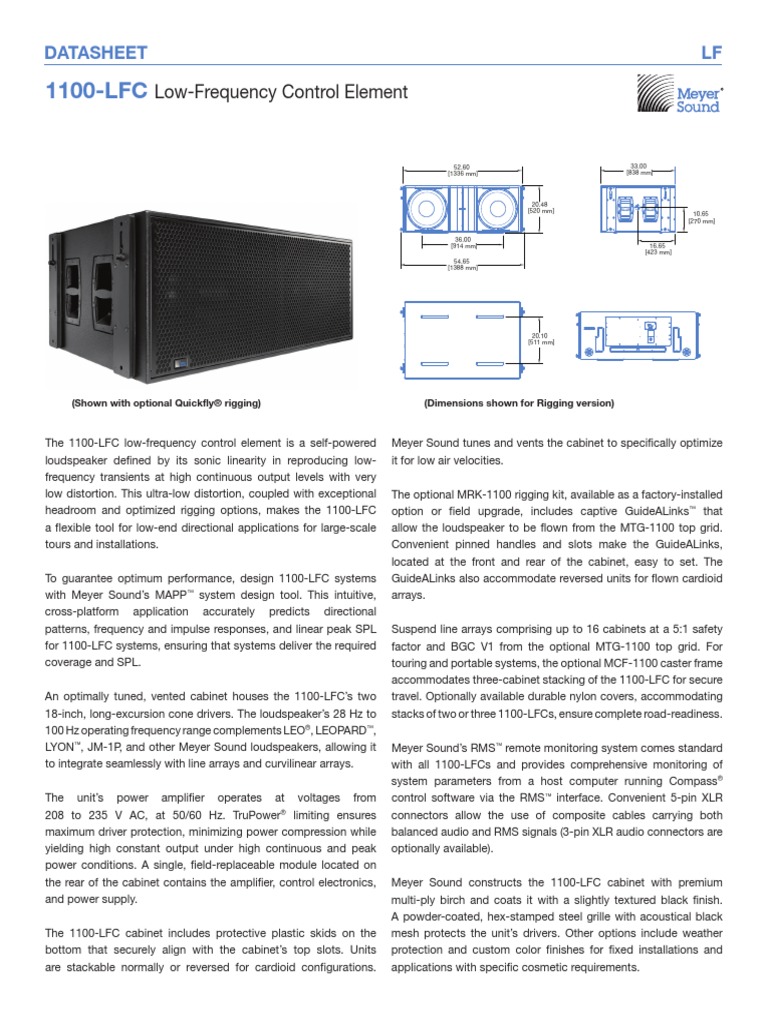 1100-lfc Ds b3 | PDF | Amplifier | Loudspeaker