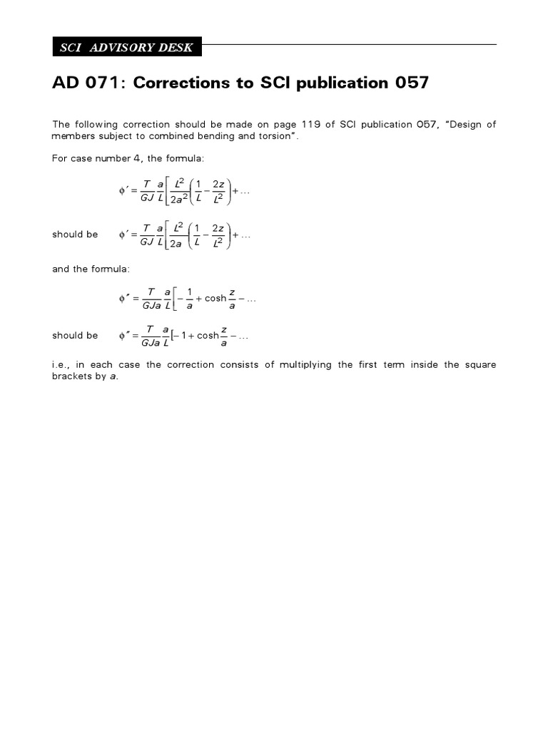 SCI P057 Errata | PDF