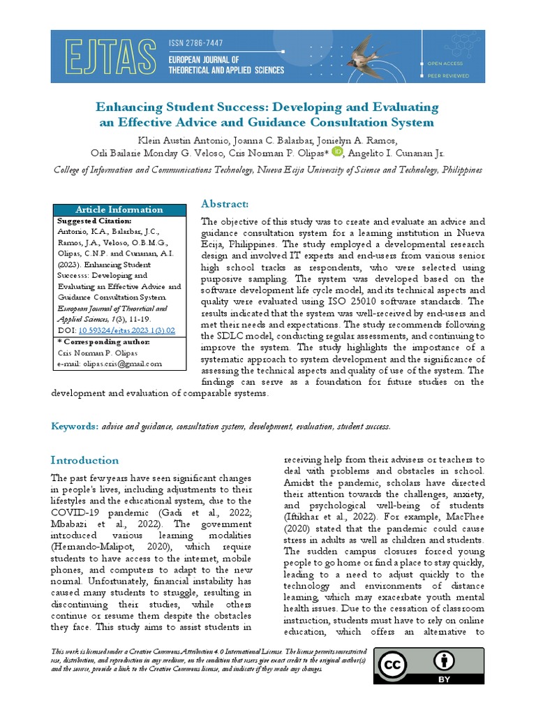 European Journal of Theoretical and Applied Sciences | PDF | Usability ...