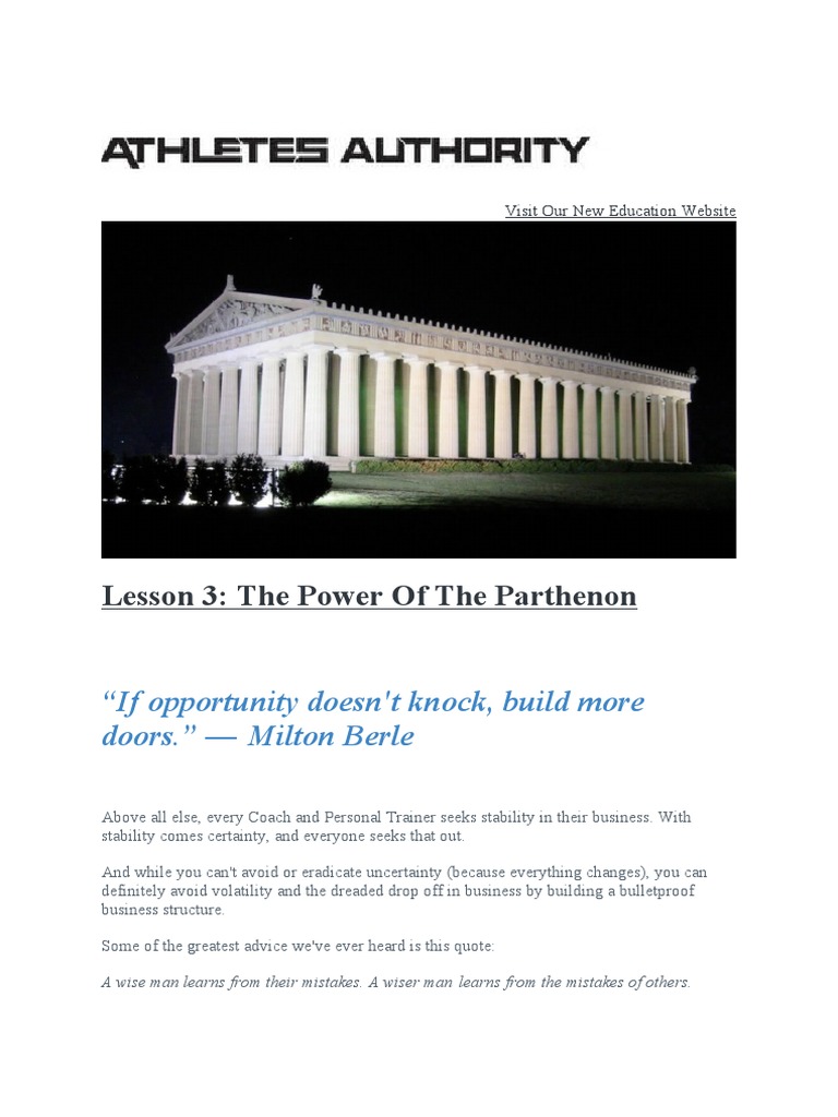 Lesson 3- The Power of the Parthenon | PDF