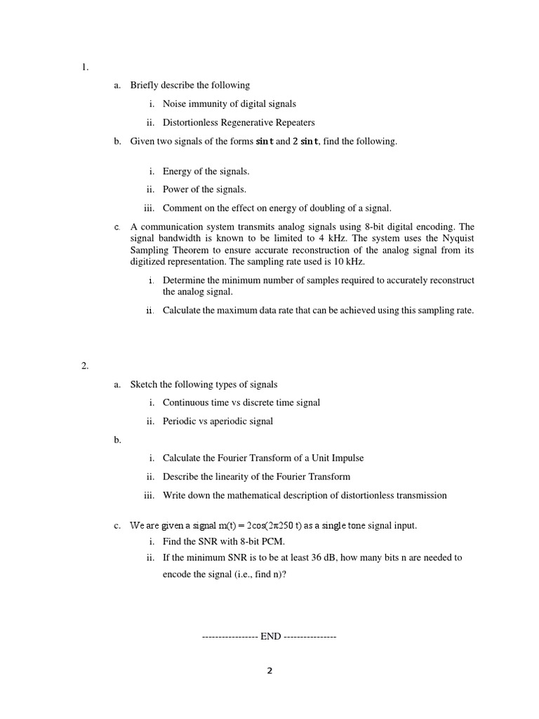 Data Communication questions | PDF