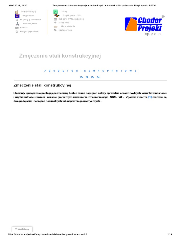 Zmęczenie stali konstrukcyjnej ⋆ Chodor-Projekt ⋆ Architekci i ...