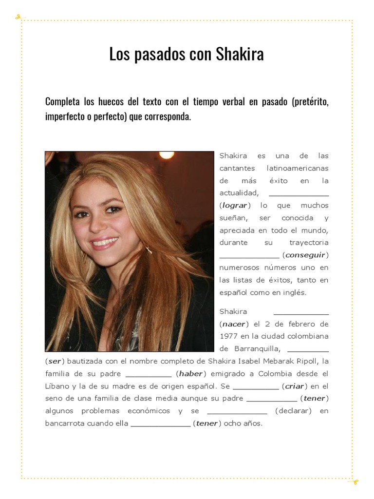 Los Pasados Con Shakira | PDF | Dance Pop | Música pop