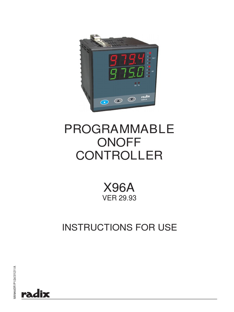 X96A-programming Control Valve | PDF | Relay | Light Emitting Diode