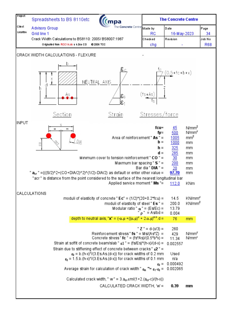 RCC14 Crack Width | PDF | Building Engineering | Building Technology