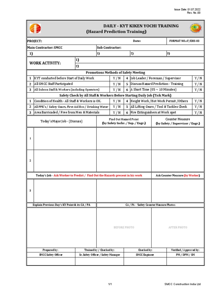 3) Daily KY Training | Download Free PDF | Labor Relations | Workplace