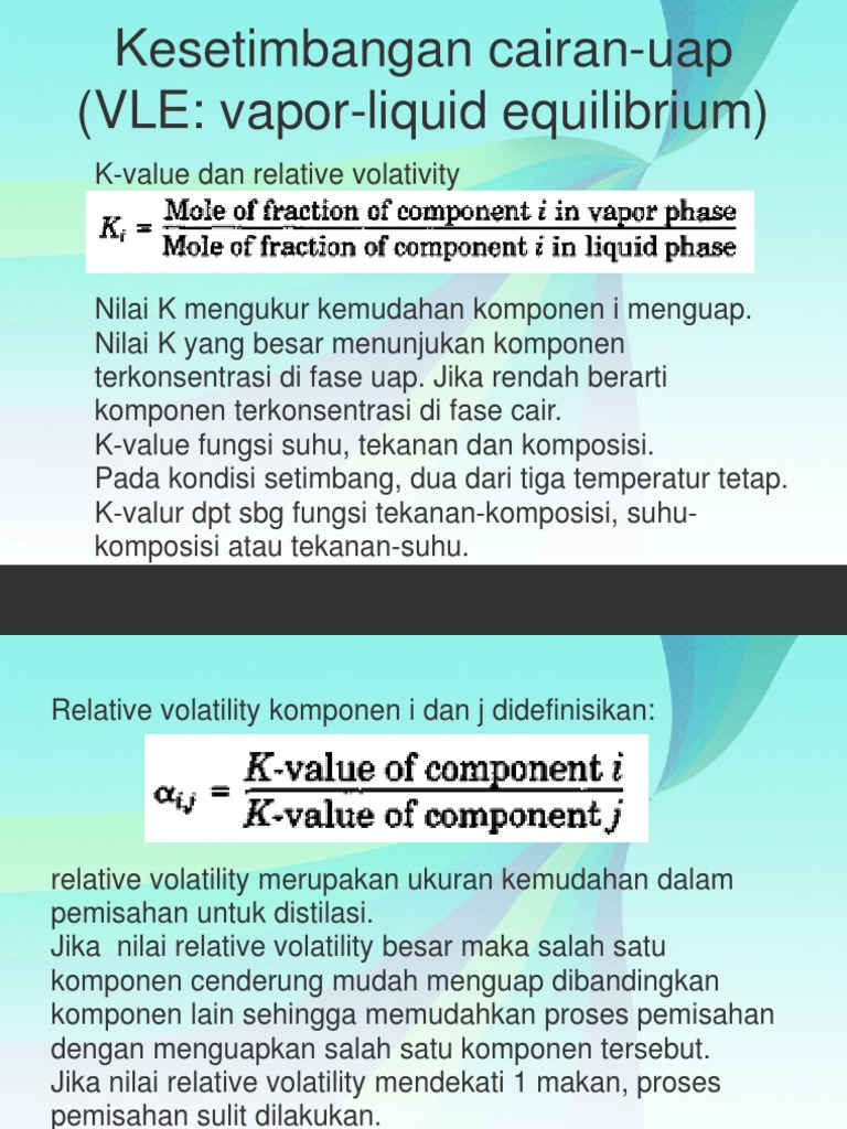 Kesetimbangan Uap - Cair | PDF