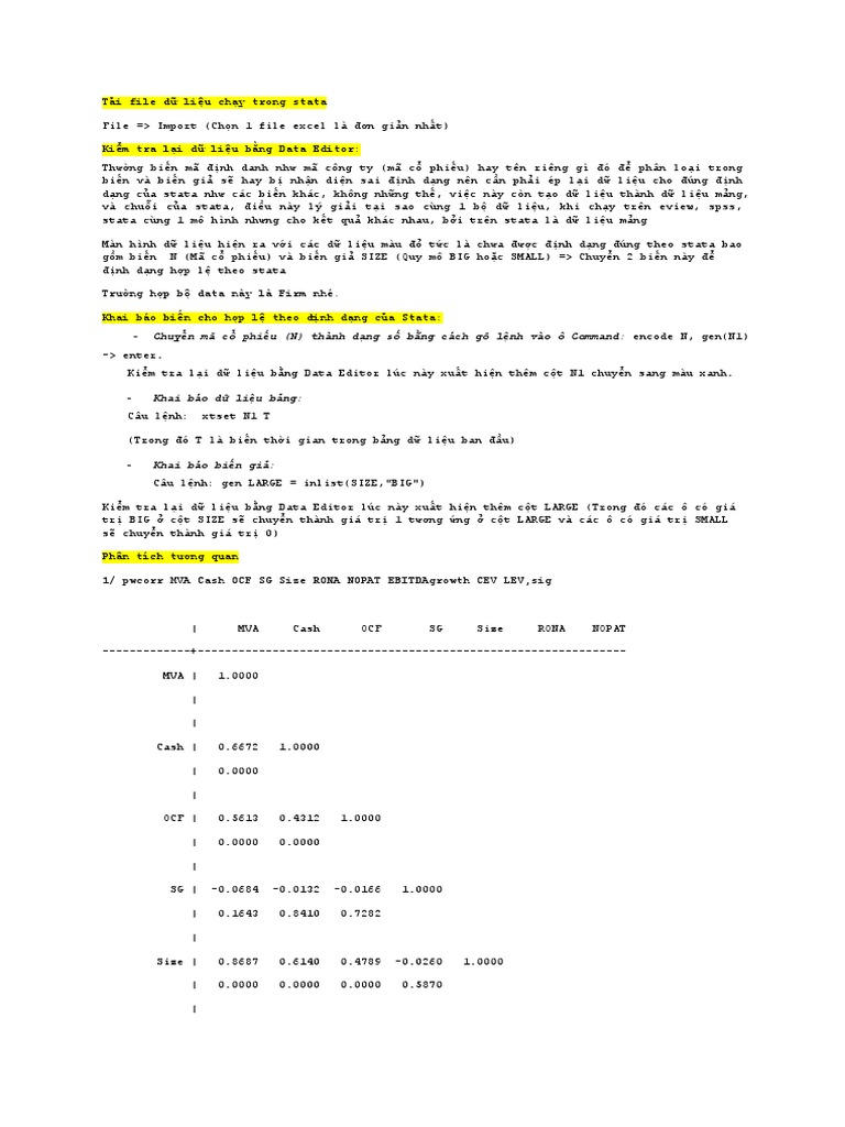 Huongdan Stata | PDF
