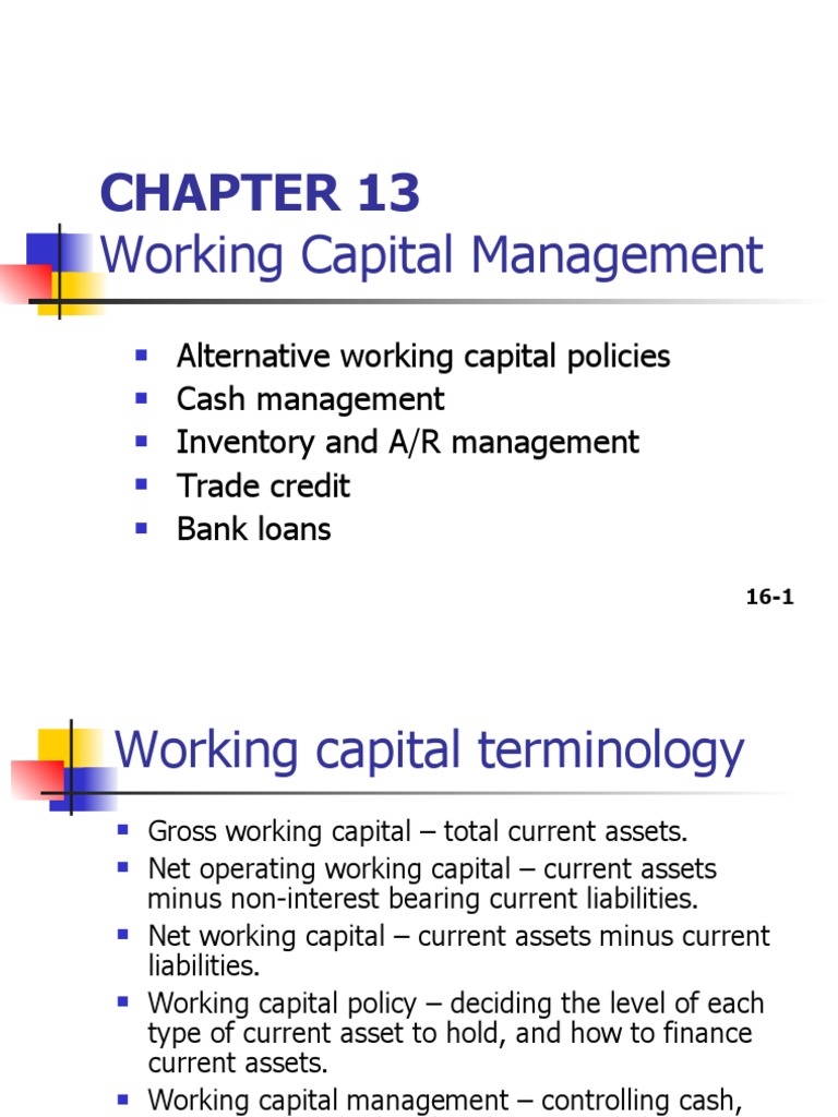 Chapter 13 - Working Capital Management | PDF | Working Capital | Credit