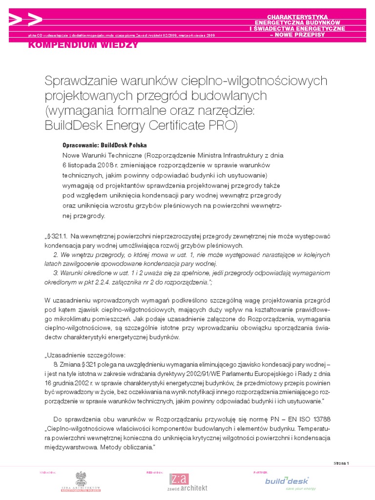 KOMPENDIUM WIEDZY. Opracowanie - BuildDesk Polska CHARAKTERYSTYKA ENERGETYCZNA BUDYNKÓW I ...