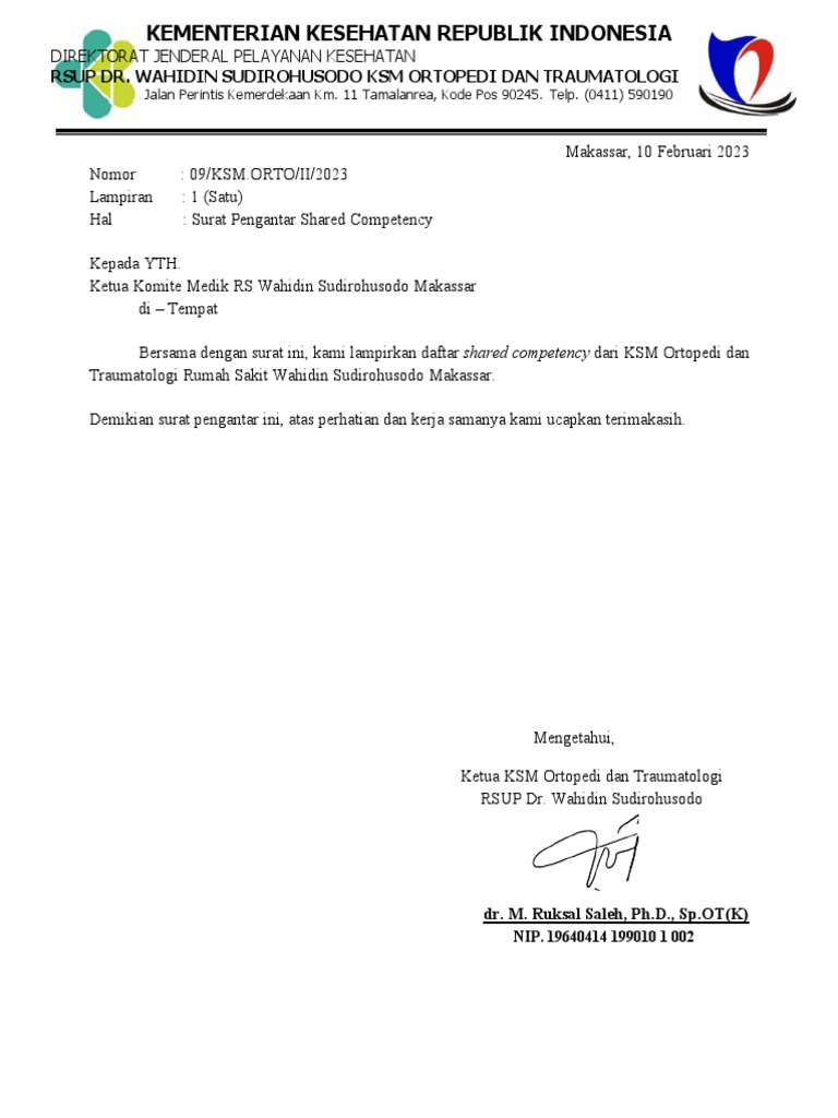 Shared Competency KSM Ortopedi Dan Traumatologi | PDF
