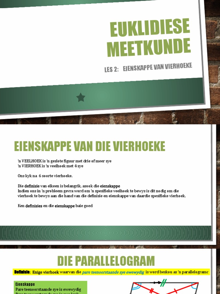 Les 2 - Eienskappe Van Vierhoeke | PDF
