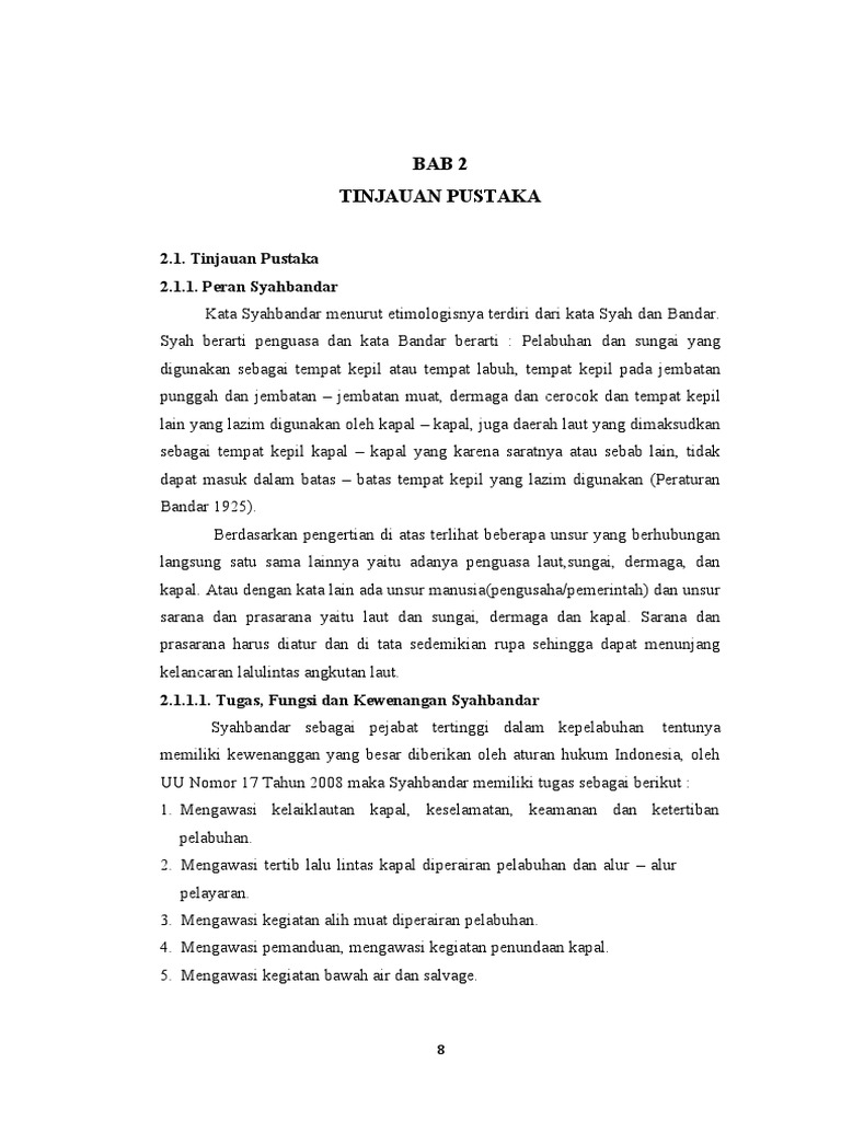 Bab 2 Syahbandar | PDF