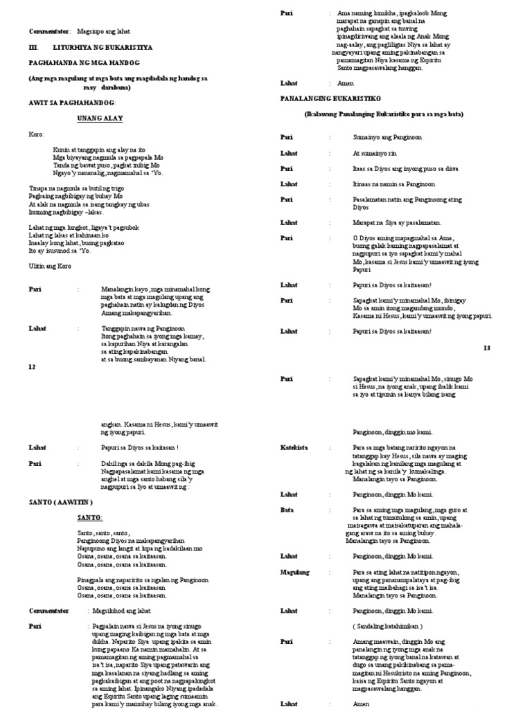 1st Communion Misalette | PDF