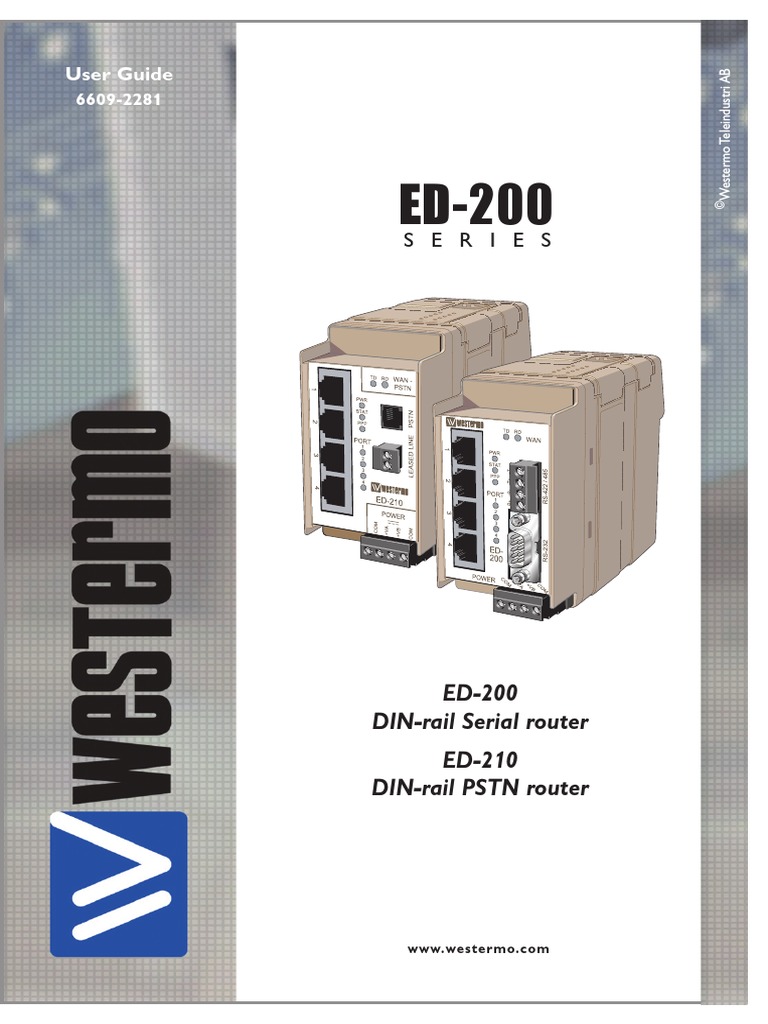 Westermo Ug 6609-2281 Ed-2x0 | PDF | Ip Address | Computer Network