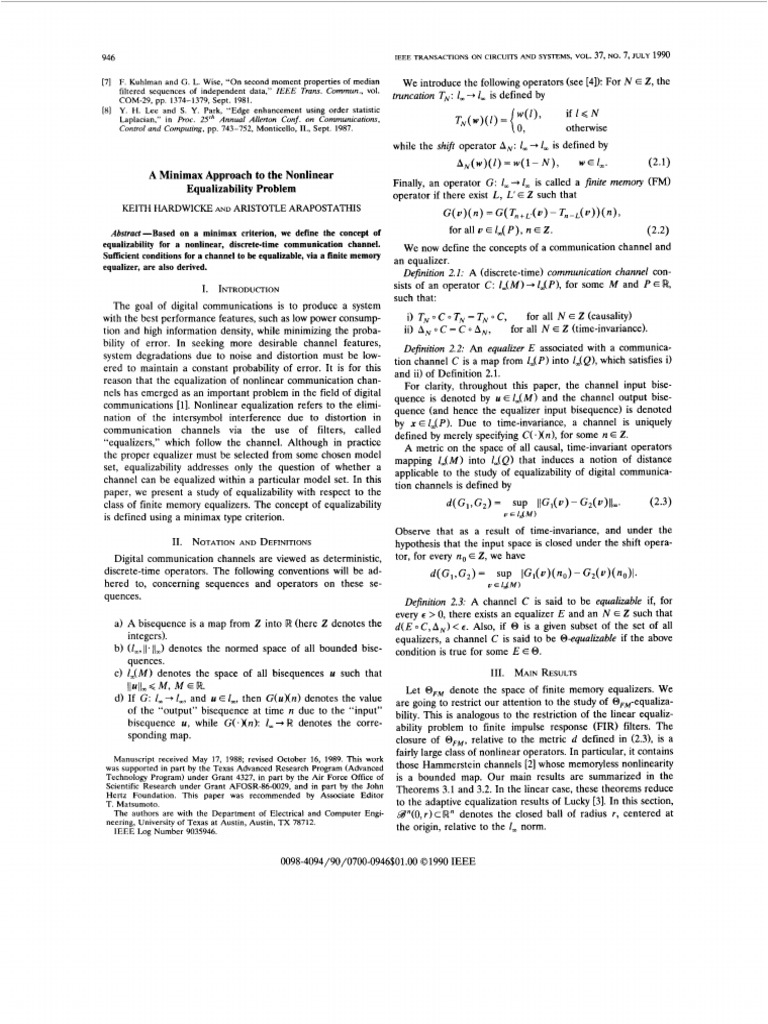 F. Ieee Y.: Trans. Commun., Vol | PDF | Parallel Computing | Sequence