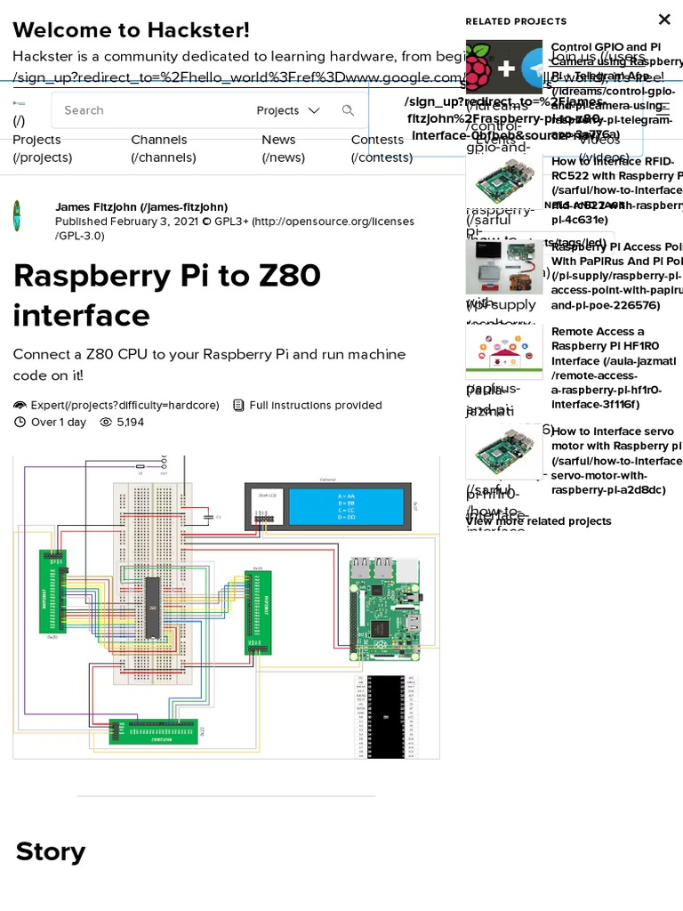 Raspberry Pi to Z80 Interface - Hackster.io | PDF
