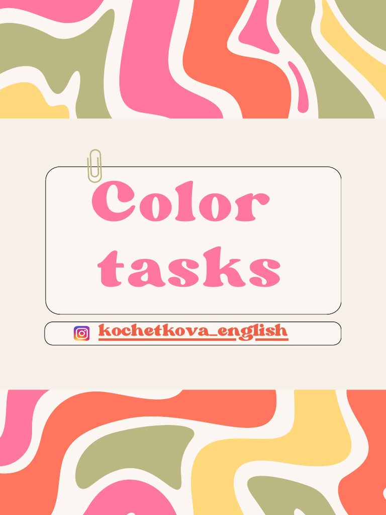 Color Tasks | PDF | Green | Color
