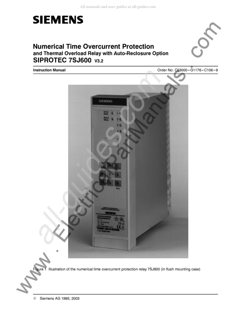 Siprotec 7sj600 | PDF