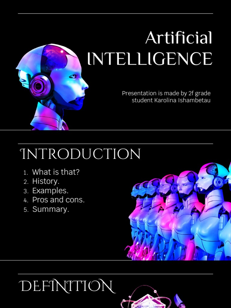 Artificial Intelligence: Presentation Is Made by 2f Grade Student ...