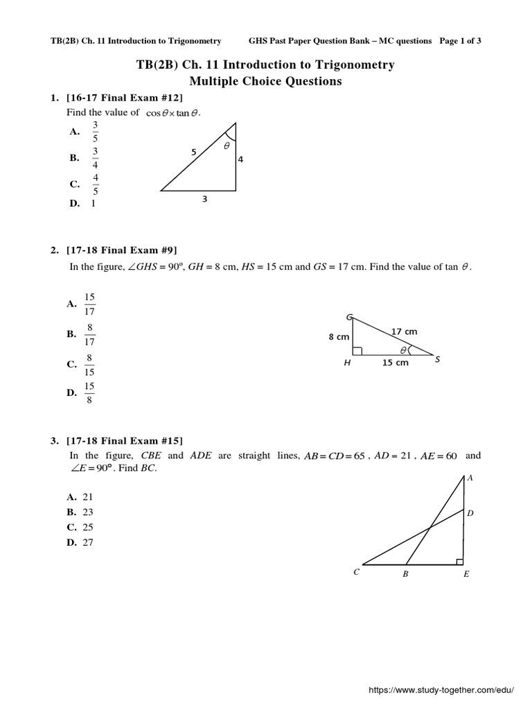 Good-Hope-School - (16-21) 2B-Ch.11-Introduction To Trigonometry - MC ...