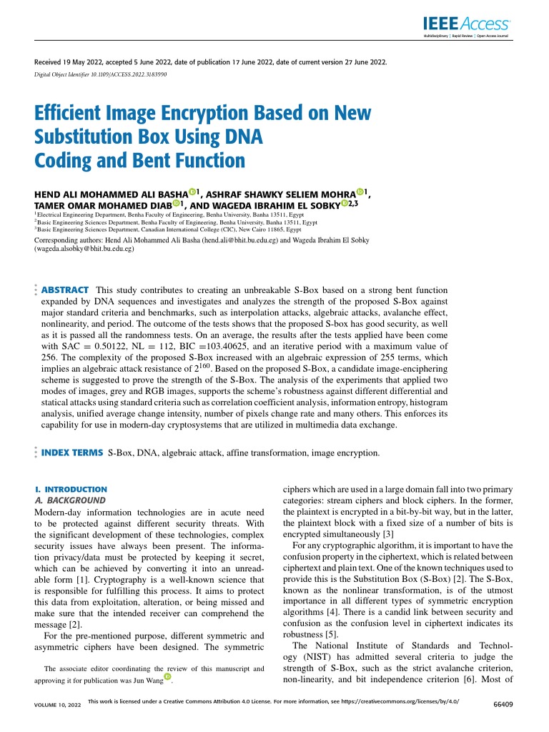 Efficient Image Encryption Based On New Substitution Box Using Dna Coding