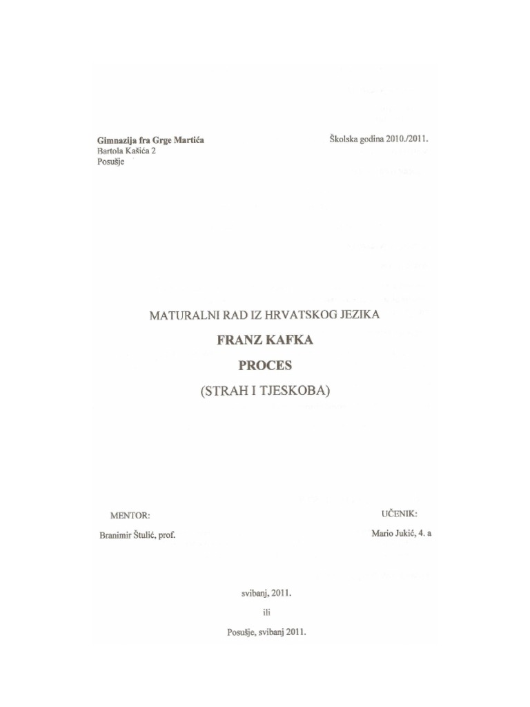 Kako Napisati Maturalni Rad | PDF