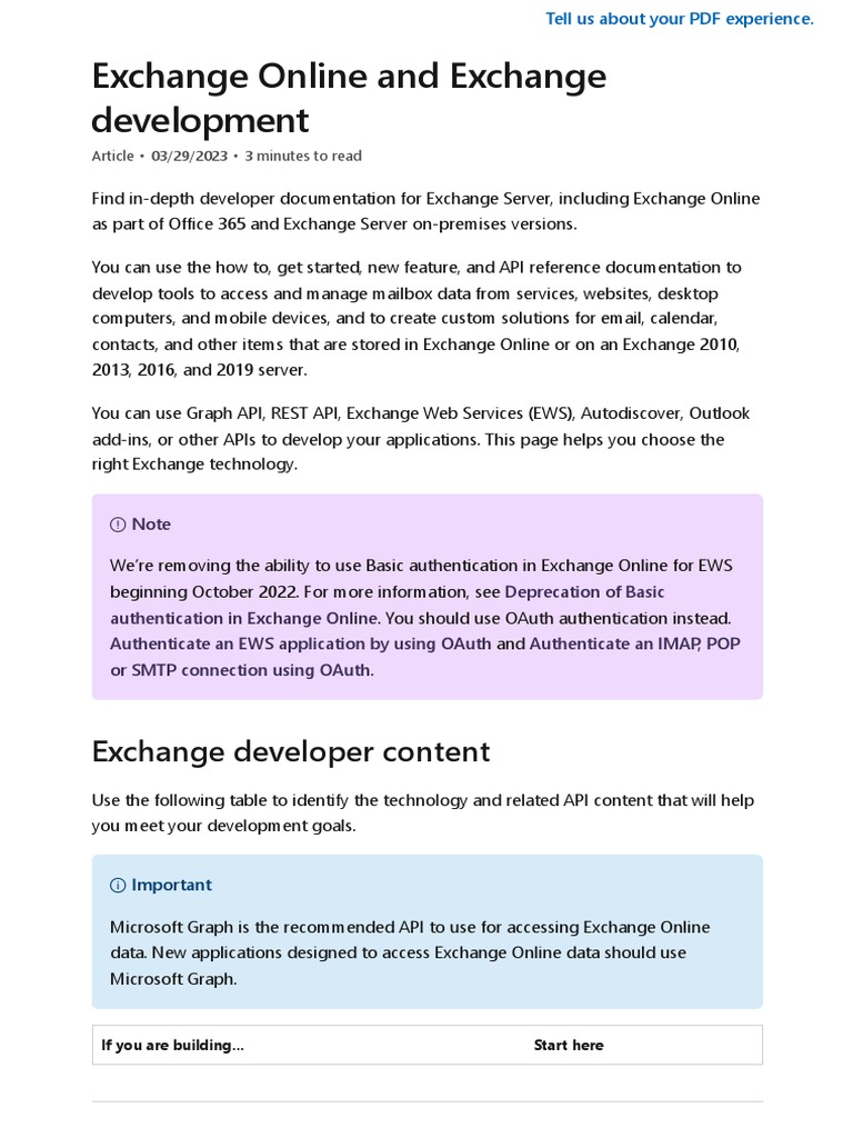 Exchange Client Developer | PDF | Microsoft Exchange Server | Microsoft ...