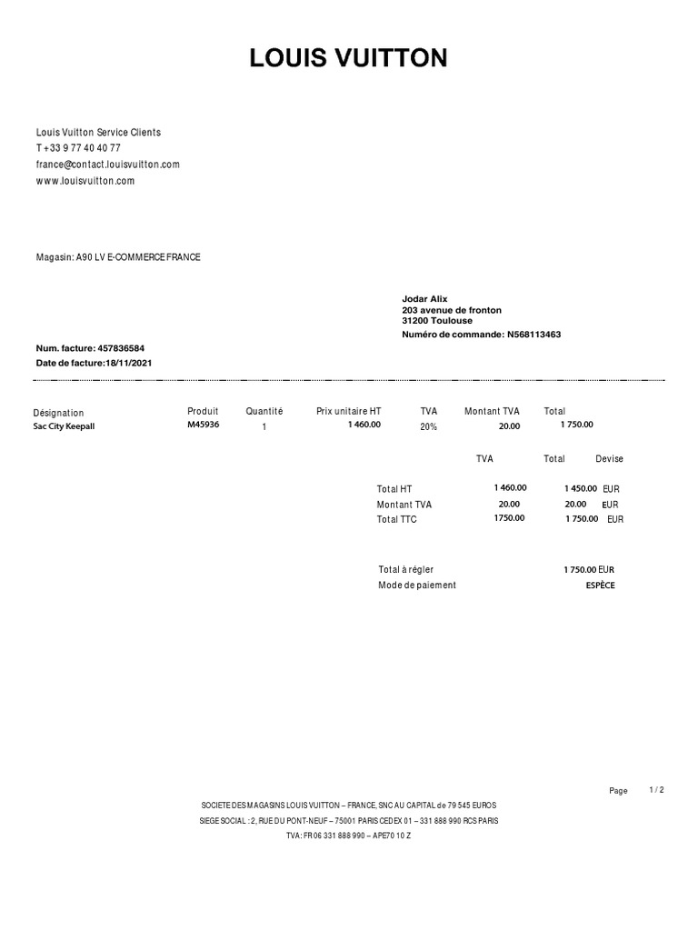 Facture LV (1) 2 | PDF