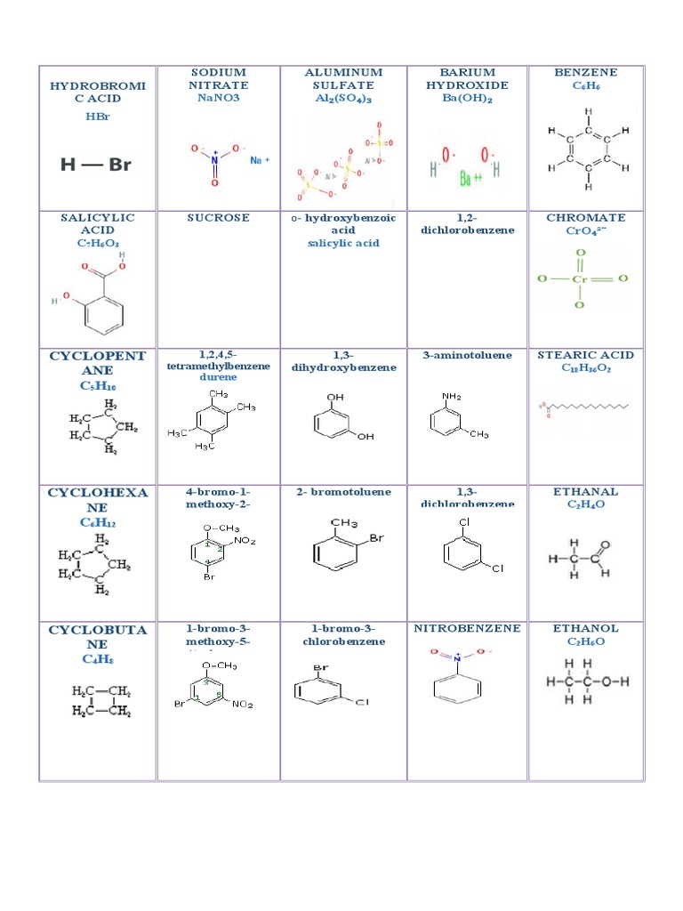 100 Structural Formula | PDF | Acid | Ethanol