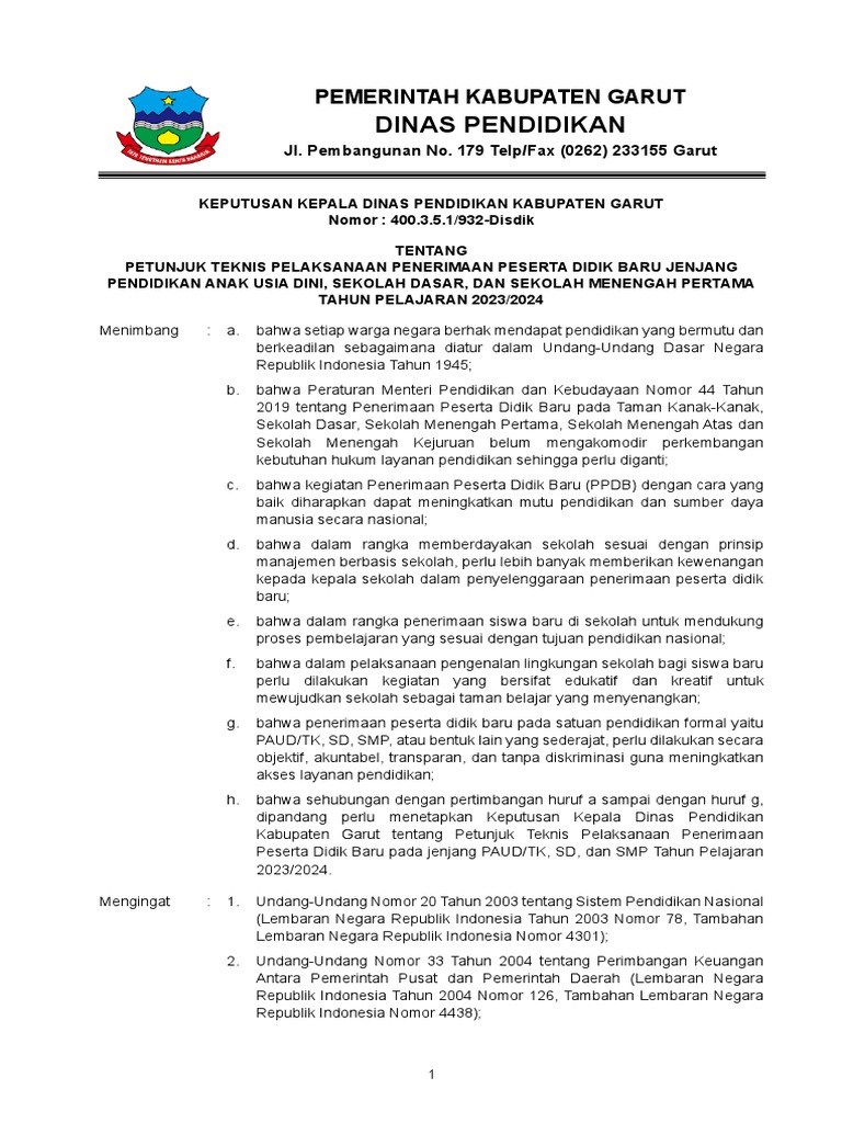 Juknis PPDB 2023 | PDF