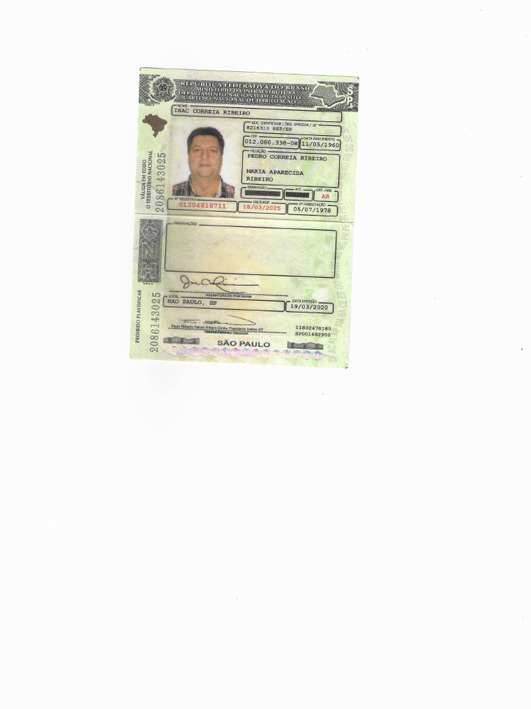 CNH -RG-CPF 2020. | PDF