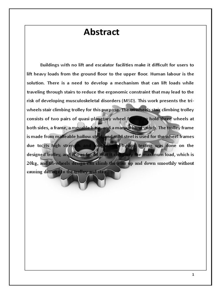 STAIR climber project report | PDF | Welding | Construction