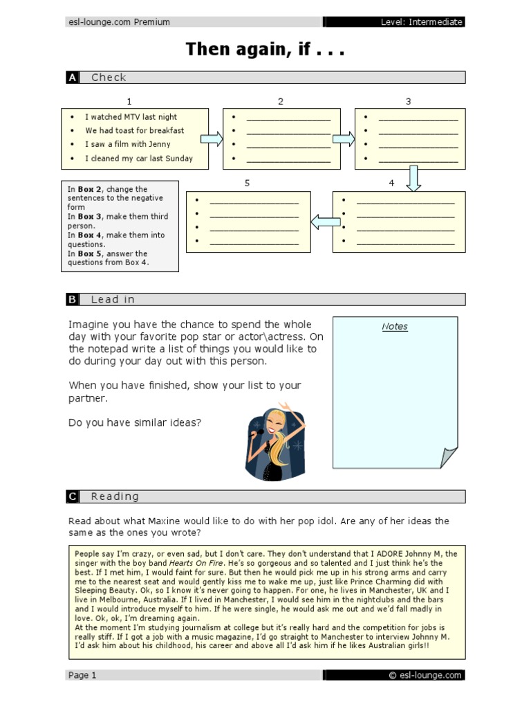 Second Conditional Lesson | PDF