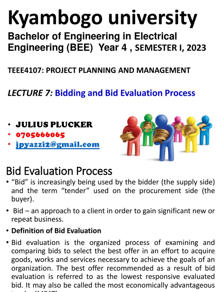 Bid Evaluation for Engineering Students | PDF