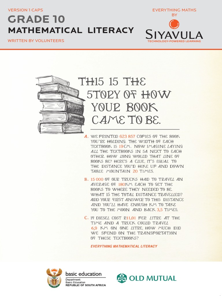 Siyavula Grade 10 Maths Lit Textbook | PDF