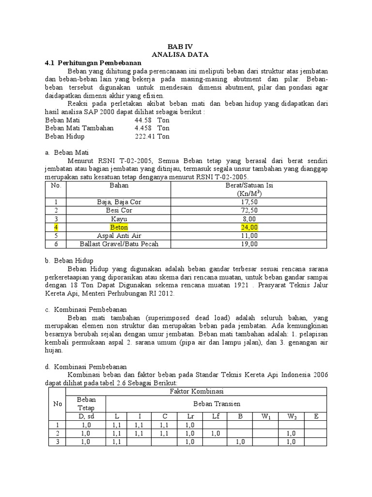 BAB IV Skripsi Teknik Sipil | PDF