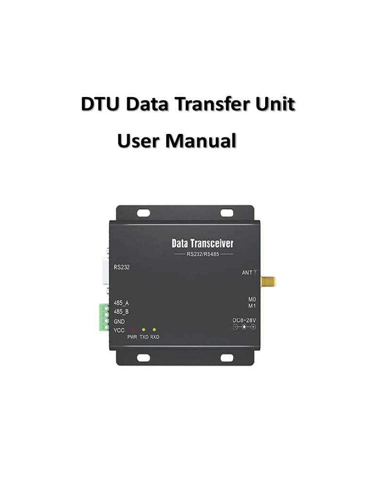 User Manual PDF of Ato Data Transfer Unit Dtu | PDF