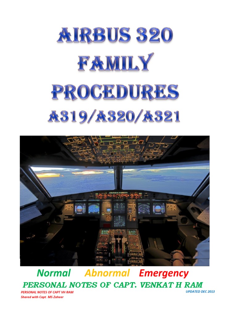 A 320 FAMILY PROCEDURES CAPT VH Ram | PDF | Takeoff | Aircraft