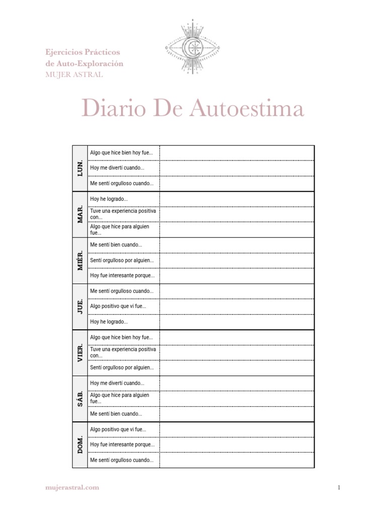 Diario+de+Autoestima | PDF