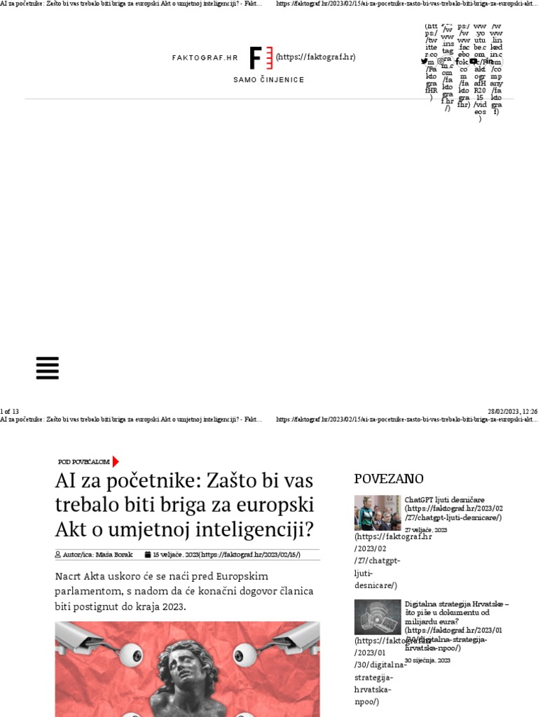 AI Za Početnike Zašto Bi Vas Trebalo Biti Briga Za Europski Akt o Umjetnoj Inteligenciji ...