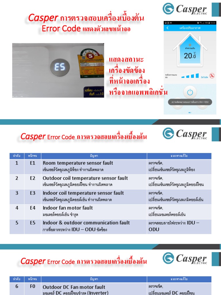 Casper Error Code | PDF