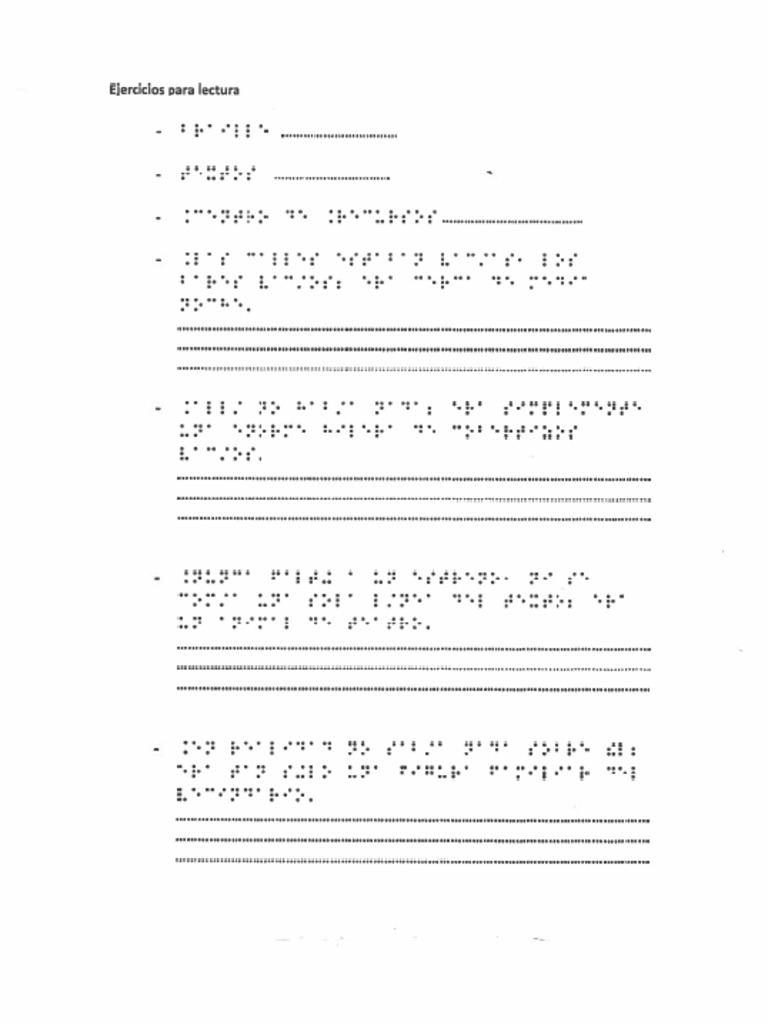 Fichas Prácticas de Lectura y Escritura Braille-Cajetines | PDF
