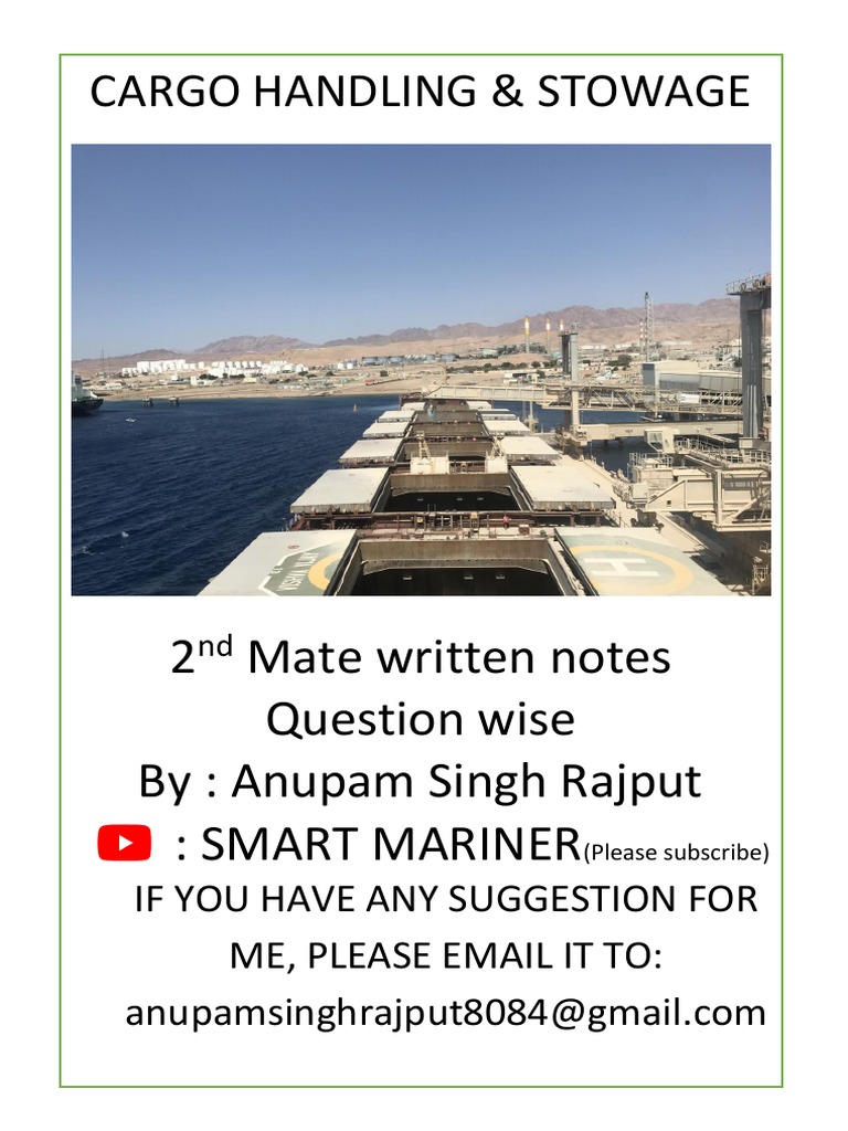 Anupam's Cargo Handling Notes | PDF | Manufactured Goods | Consumer Goods