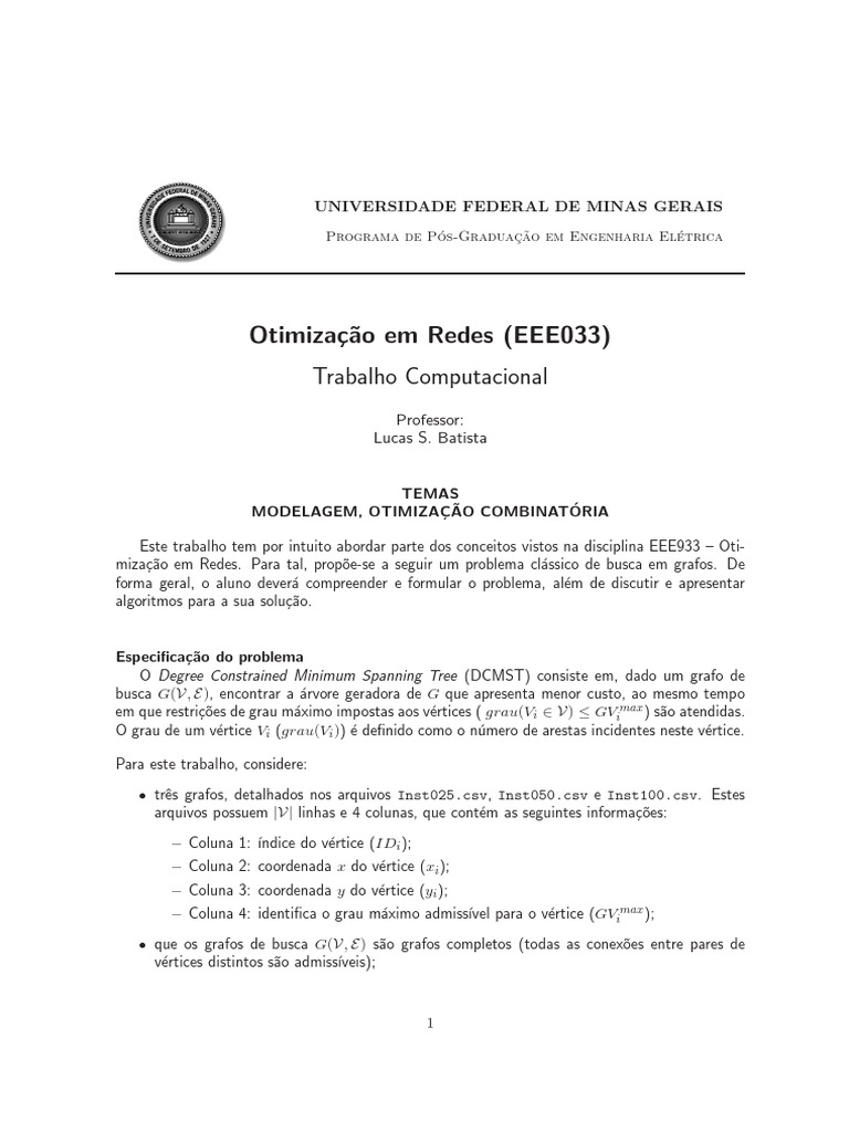 TC-DCMST | PDF | Teoria dos Gráficos | Otimização matemática